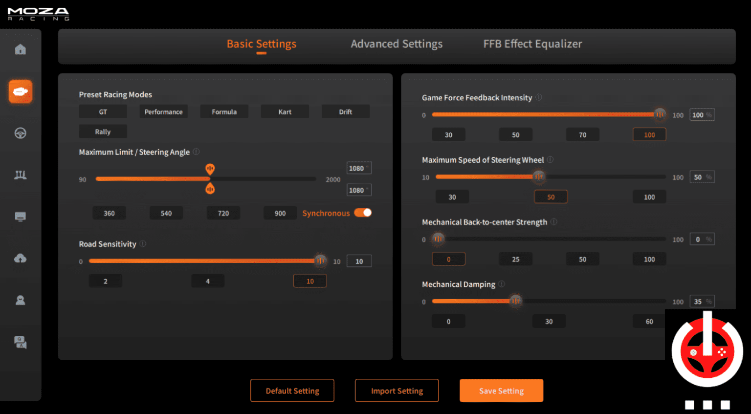 Moza Pit House : trouver le FFB que vous voulez sur base Moza