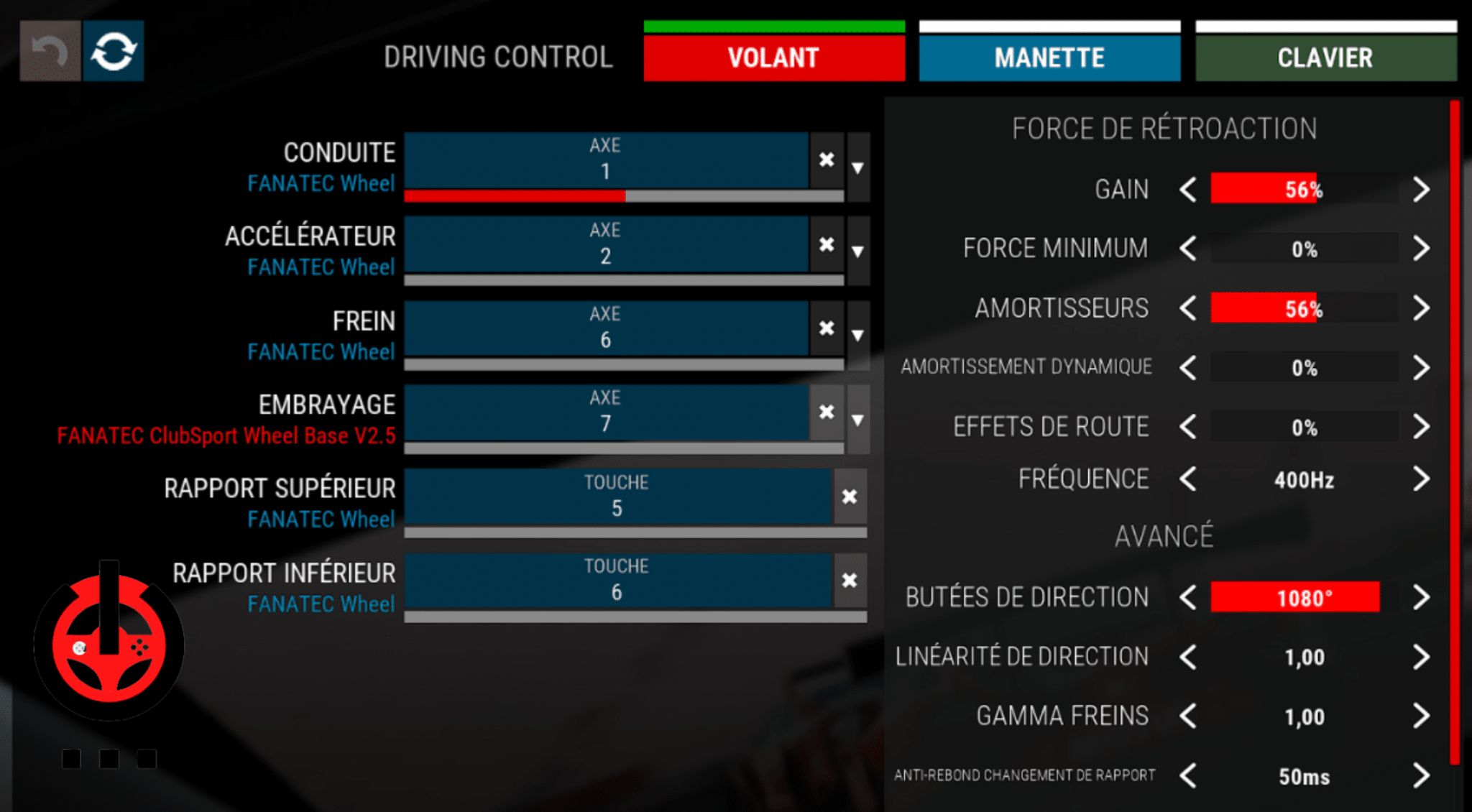 Réglage Fanatec CSL DD pour ACC (Assetto Corsa Competizione)